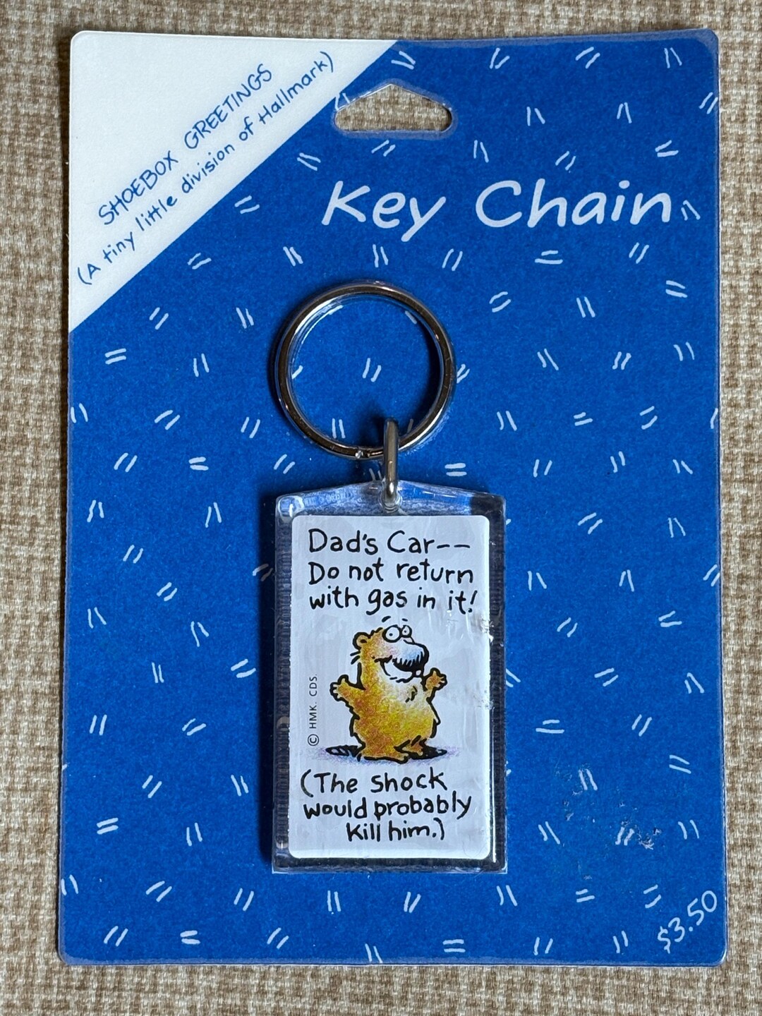 Hallmark Shoebox Greetings Key Chain/dad's Car Do Not Return With Gas ...