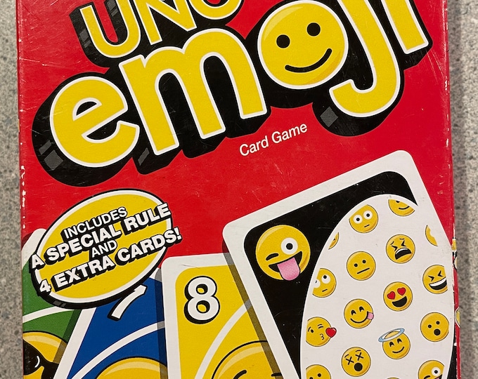 Vintage UNO Emoji Edition/uno Mattel Card Game/family Game Night/uno ...