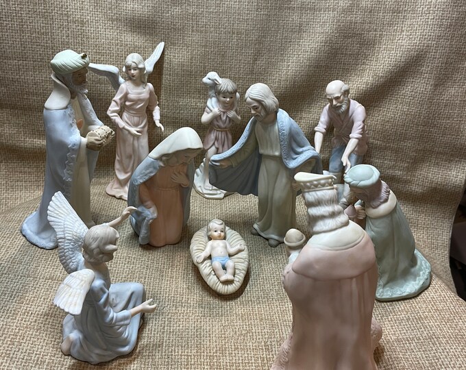 Vintage 1983 Lefton Spirit of Bethlehem Nativity Set/the Christopher ...