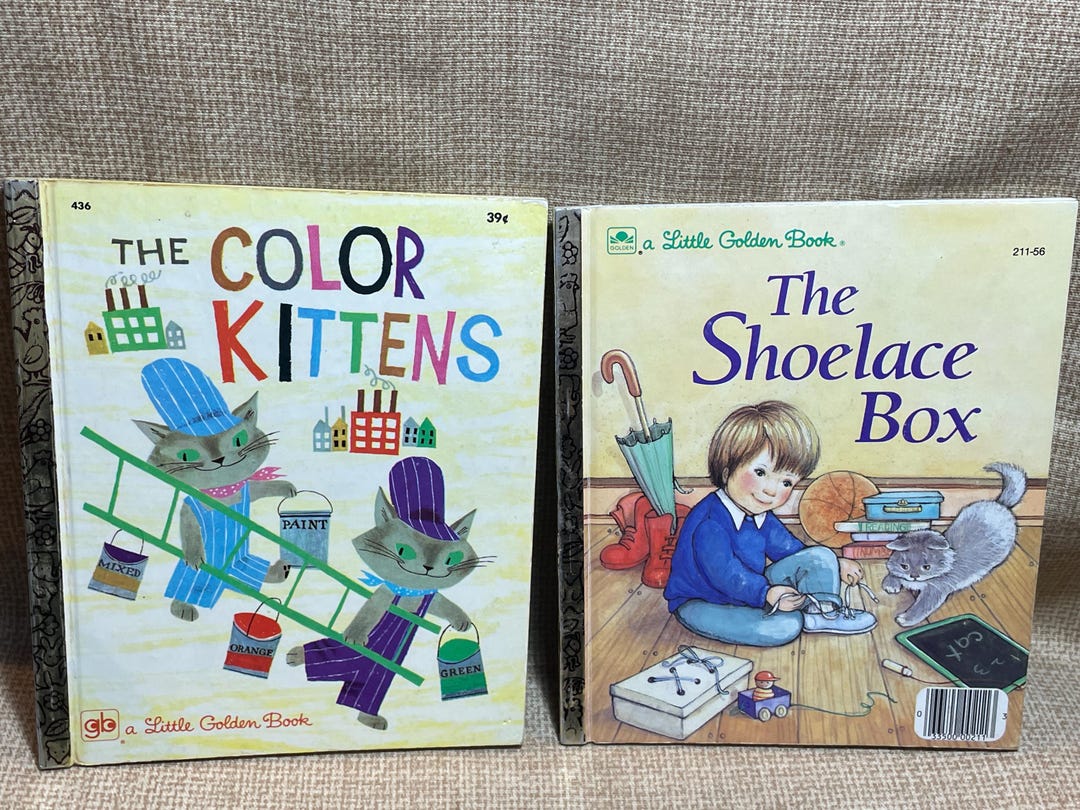 Vintage Little Golden Book Set of 2/the Color Kittens/the Shoelace Box ...