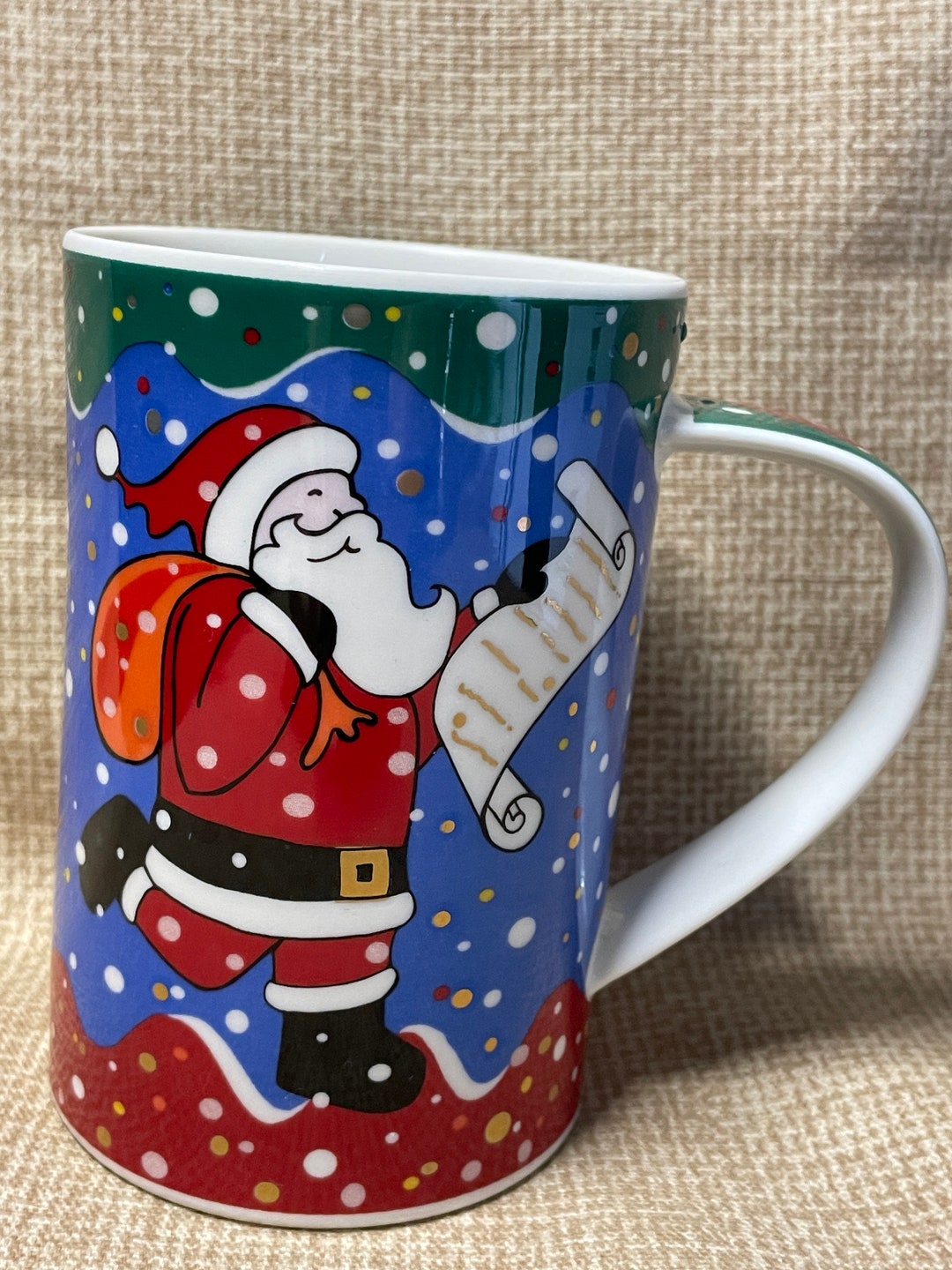 Vintage Dunoon Santa Christmas Coffee Mug by Jane Heyes Titled Snow ...