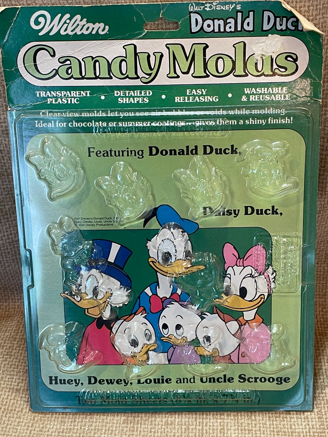 Vintage Rare Wilton Walt Disney Donald Duck Candy Mold/daisy Duck/huey ...