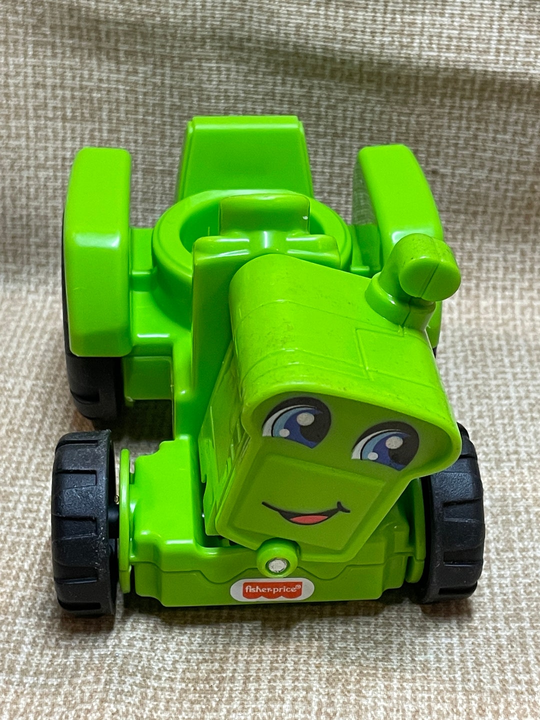 Vintage Fisher Price Green Helpful Tractor/little People Green Tractor ...