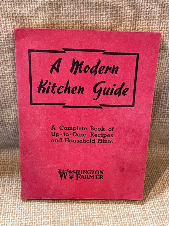 Vintage 1946 A Modern Kitchen Guide Cookbook and Household | Etsy
