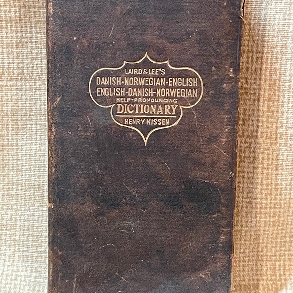 Leather Bound Vintage Dictionary - Etsy