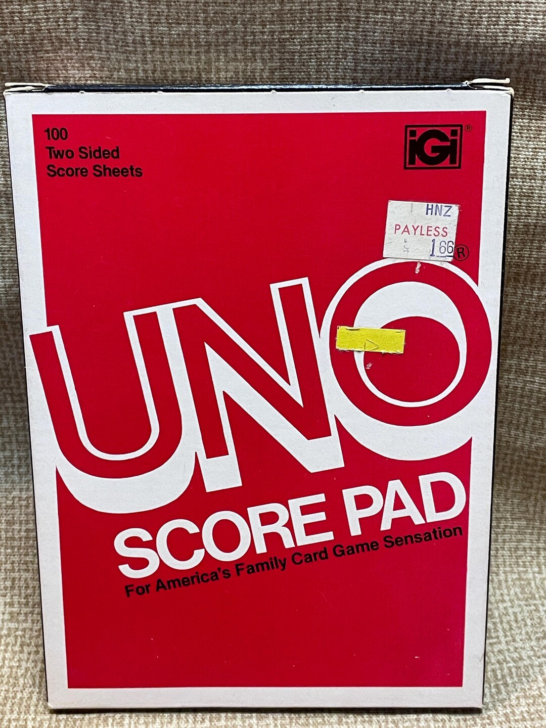 Vintage 1981 Unopened UNO Score Pad/uno Score Pad/two Sided Score ...