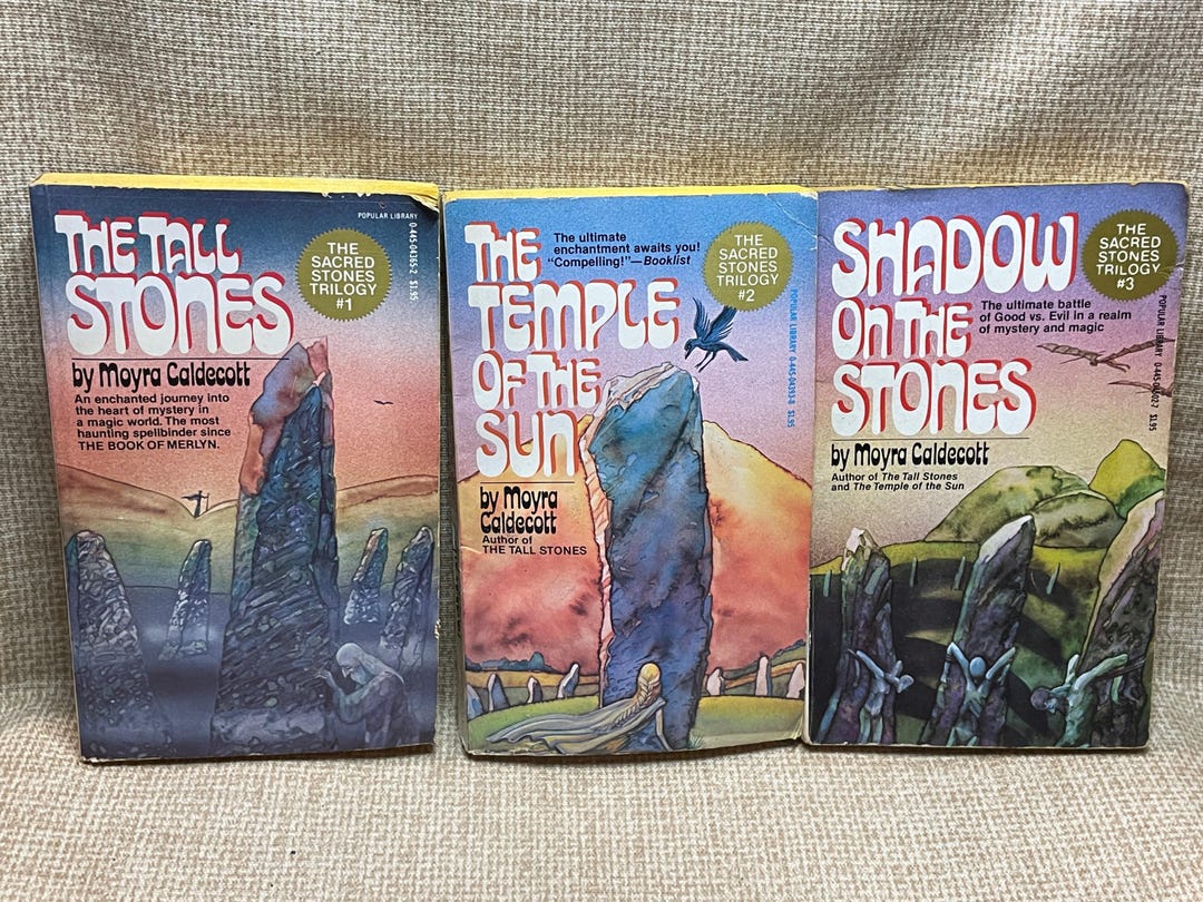 Vintage 1977-78 Moyra Caldecott the Sacred Stones Trilogy Set of 3/tall ...