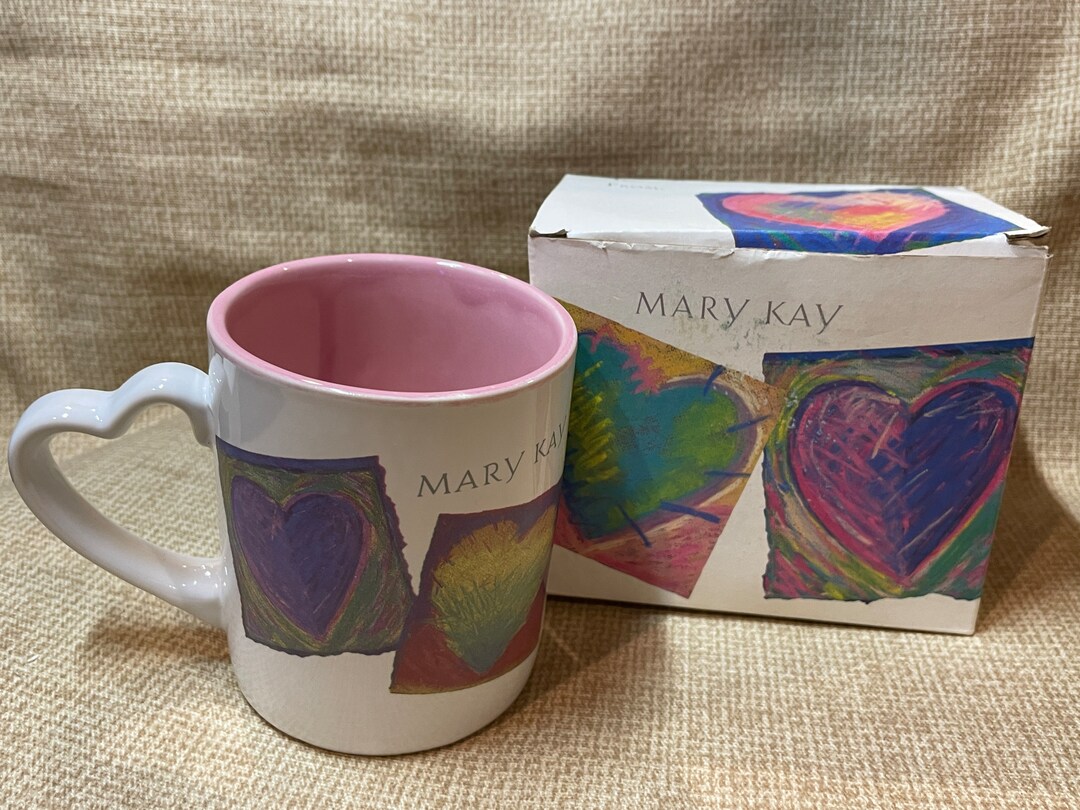 Vintage Mary Kay Coffee Mug With Box/mary Kay Heart Mug/abstract Heart Coffee Mug/drinking Mug ...