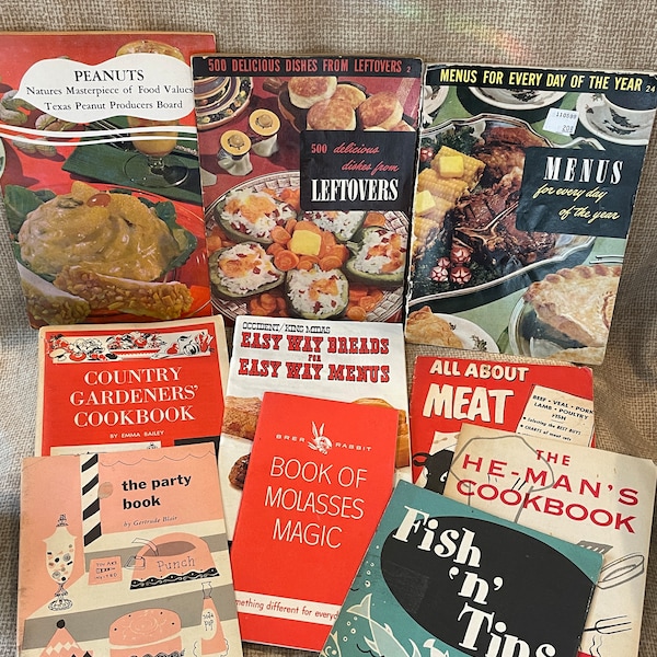 Vintage Cookbook Set - Etsy