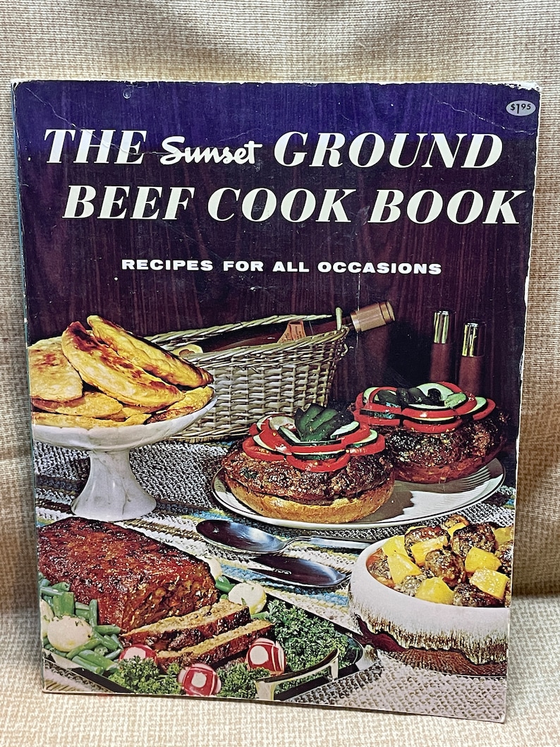 Vintage the Sunset Ground Beef Cookbook 1971 - Etsy