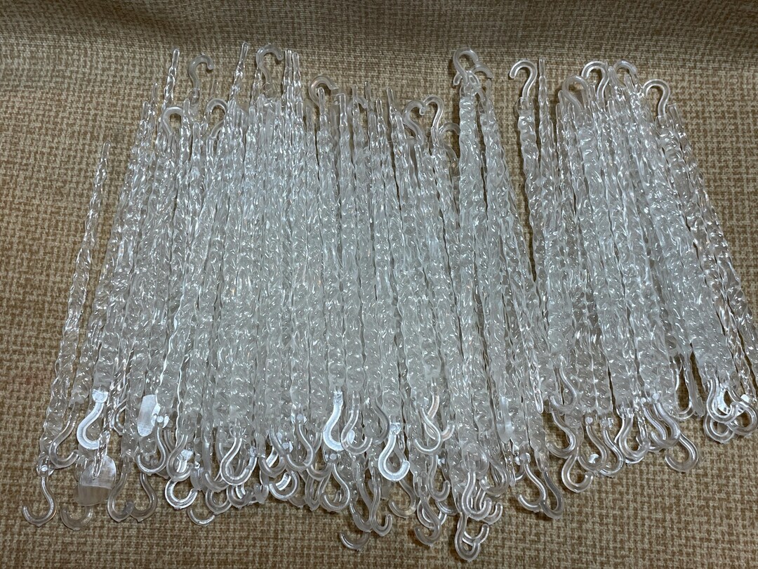 Vintage 1960's Plastic Glow in the Dark Icicles/christmas Tree Decor/set of 10 Icicles/60's ...