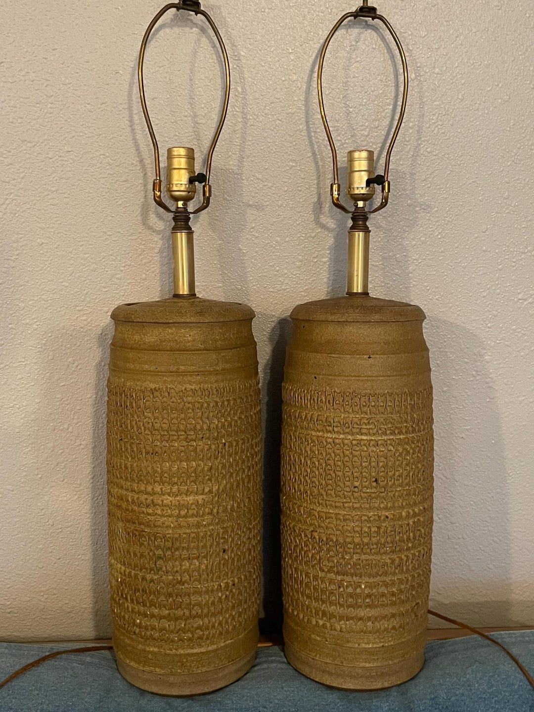 Vintage MCM Bob Kinzie Pottery Ceramic Pair of Table Lamps/mcm Lighting ...
