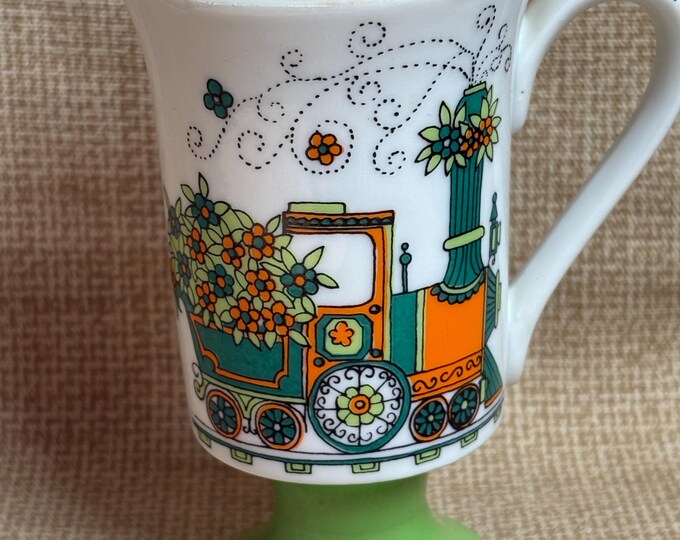 Vintage MCM Royal Crown Chattanooga Choo Choo Train Pedestal Mug ...