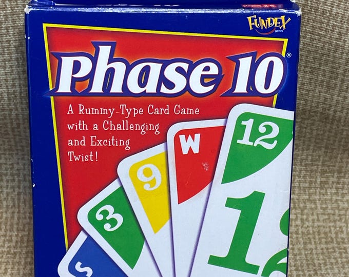 Vintage 2004 Phase 10 Card Game/challenging Card Game/phase 10/game ...