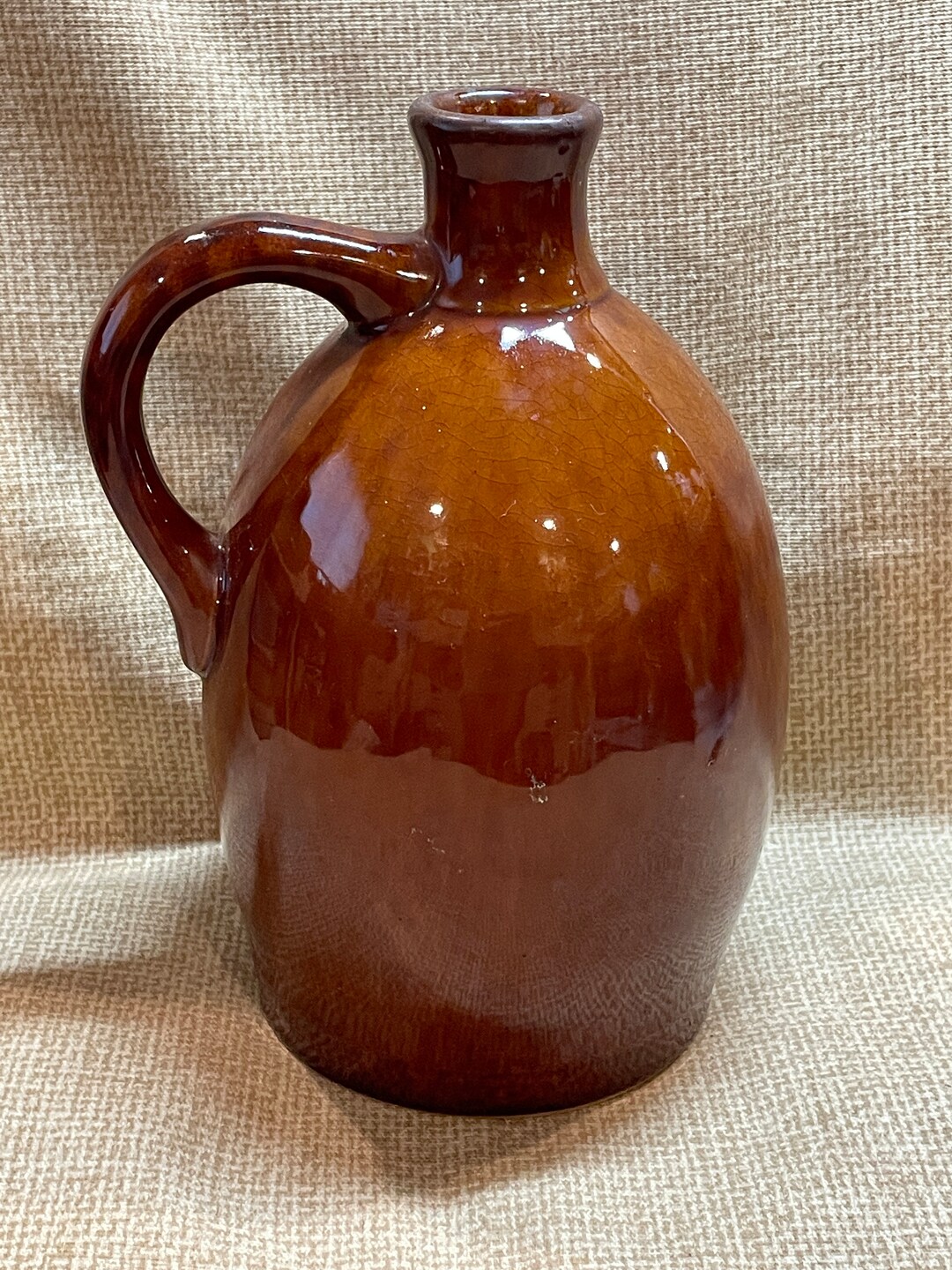 Vintage RARE 1920's Brown Glaze Jug Music Box/cira 1920's Ceramic Jug ...