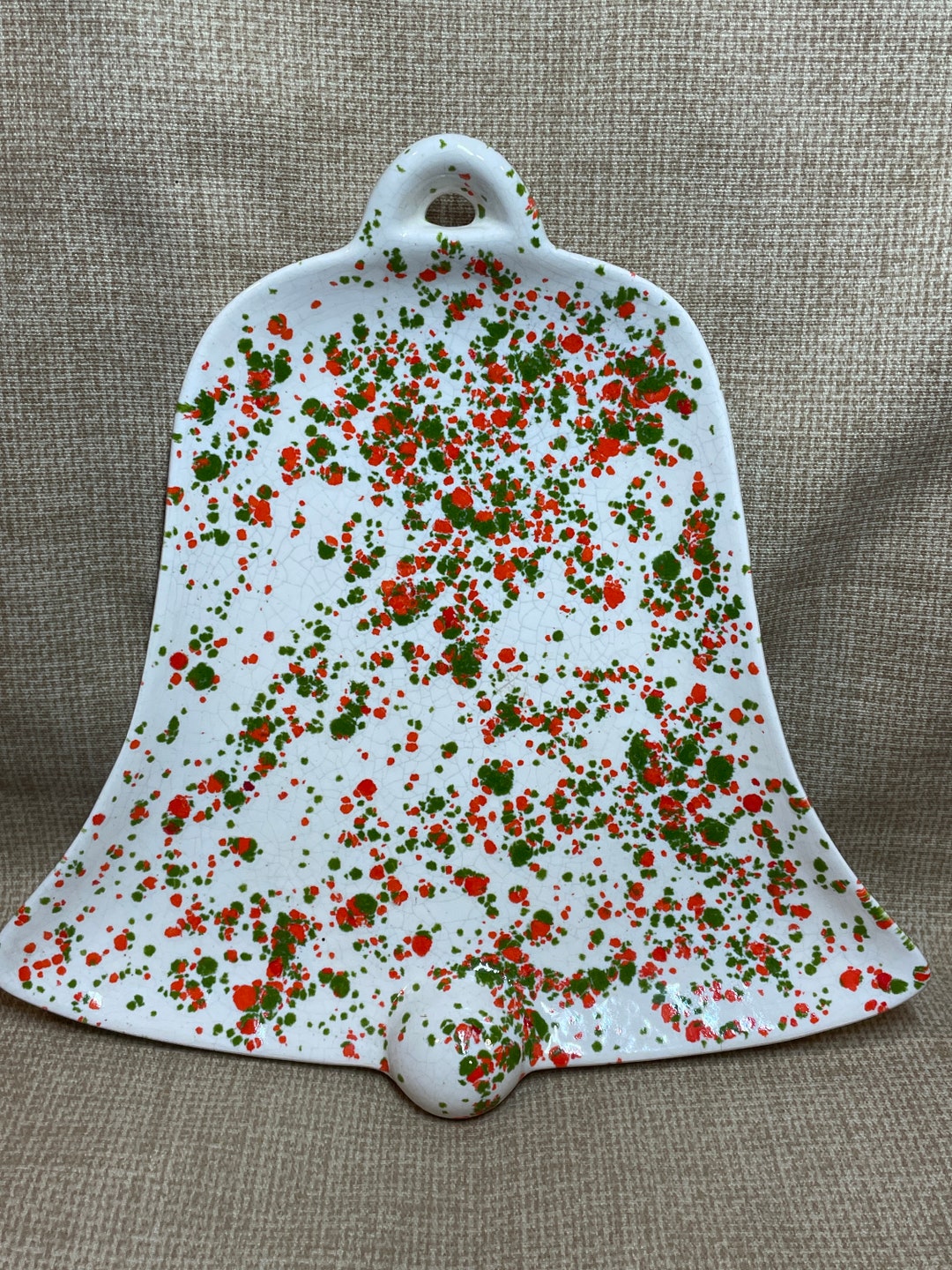 Vintage MCM 70's Splatterware Glaze Bell Shaped Candy Dish/70's ...