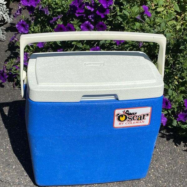 Coleman Cooler Blue and White - Etsy