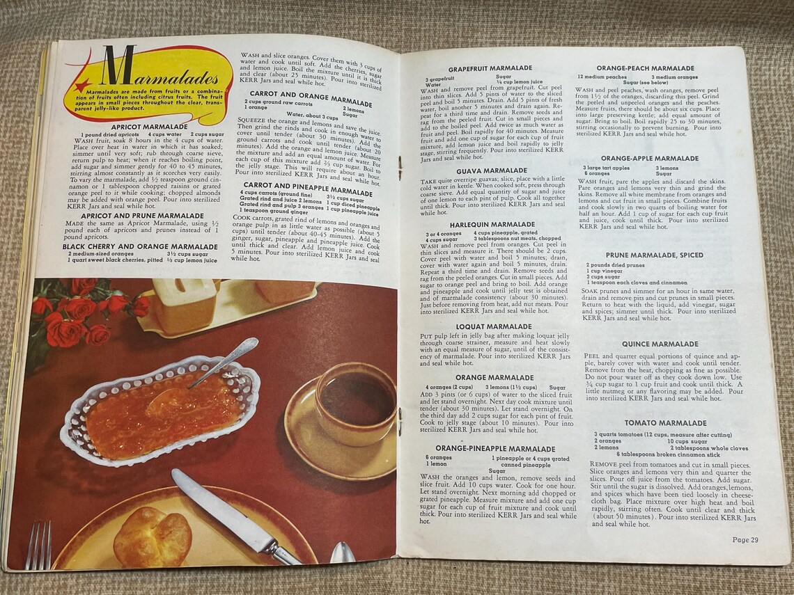 Vintage 1952 Kerr Home Canning Book/kerr Canning Book/50's Canning Book ...