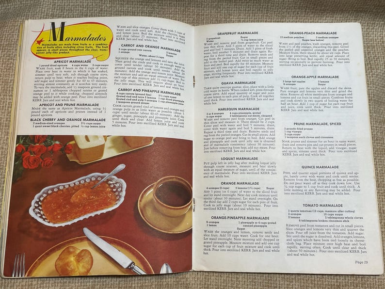 Vintage 1952 Kerr Home Canning Book/kerr Canning Book/50's Canning Book ...