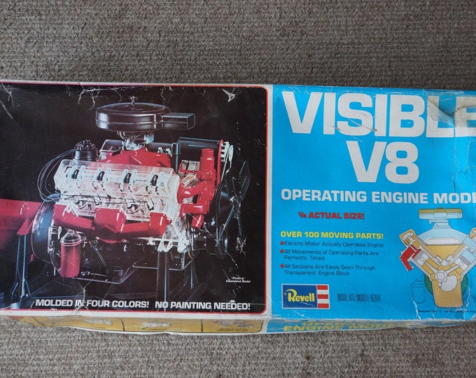 Vintage Revell the Visible V8 Transparent Motorized Operating Auto ...