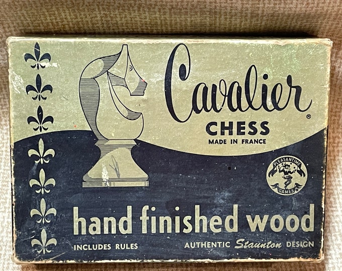 Vintage 1960's Cavalier Chess Set/made in France/authentic Staunton ...