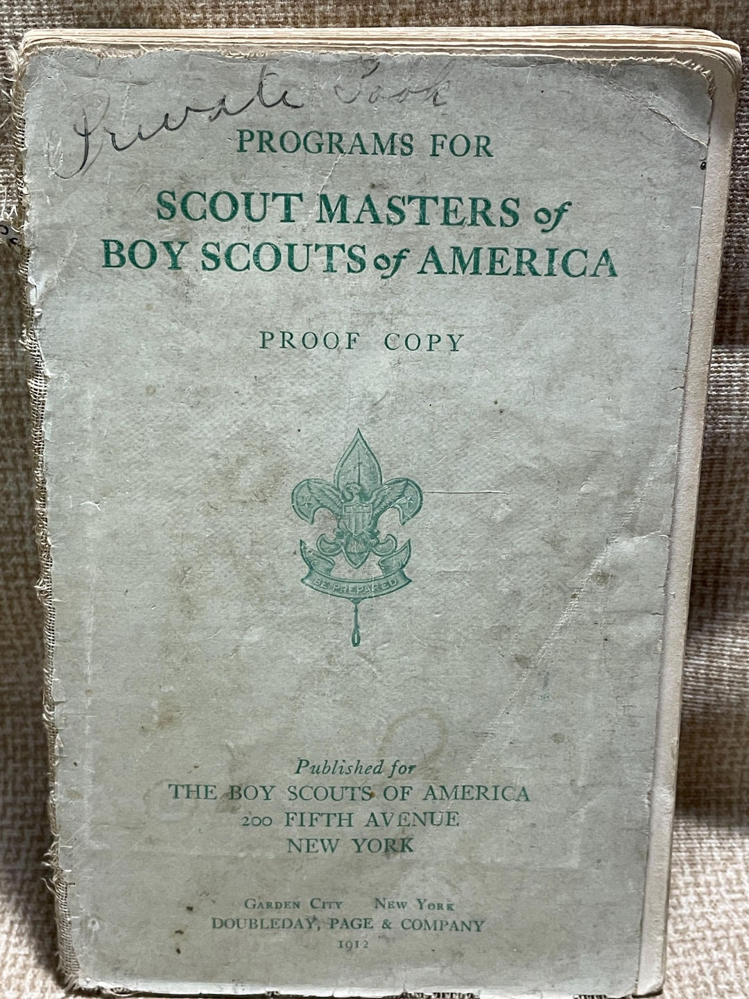 Rare 1912 Programs for Scout Masters of Boy Scouts of America Book ...