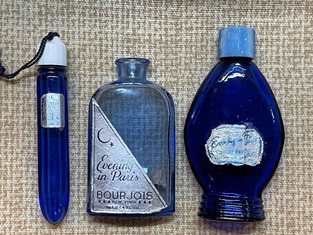 Vintage 1940's Evening in Paris Blue Perfume Bottles Set of 3/evening ...