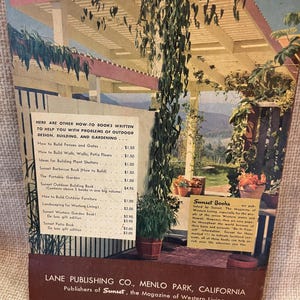 Vintage 1953 First Edition Sunset How to Build Patio Roofs/rare Sunset ...