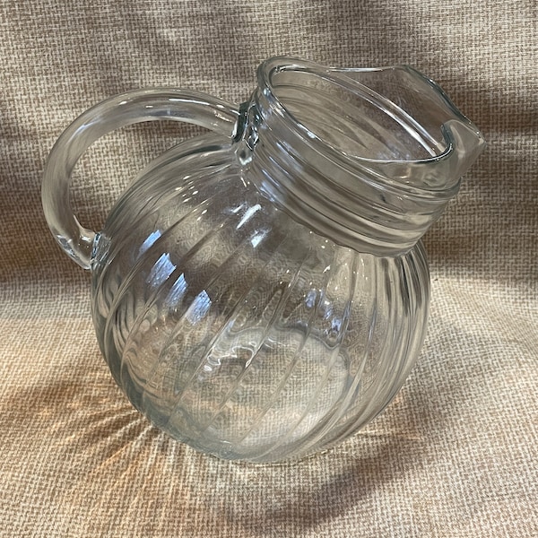 Clear Glass Pitcher - Etsy