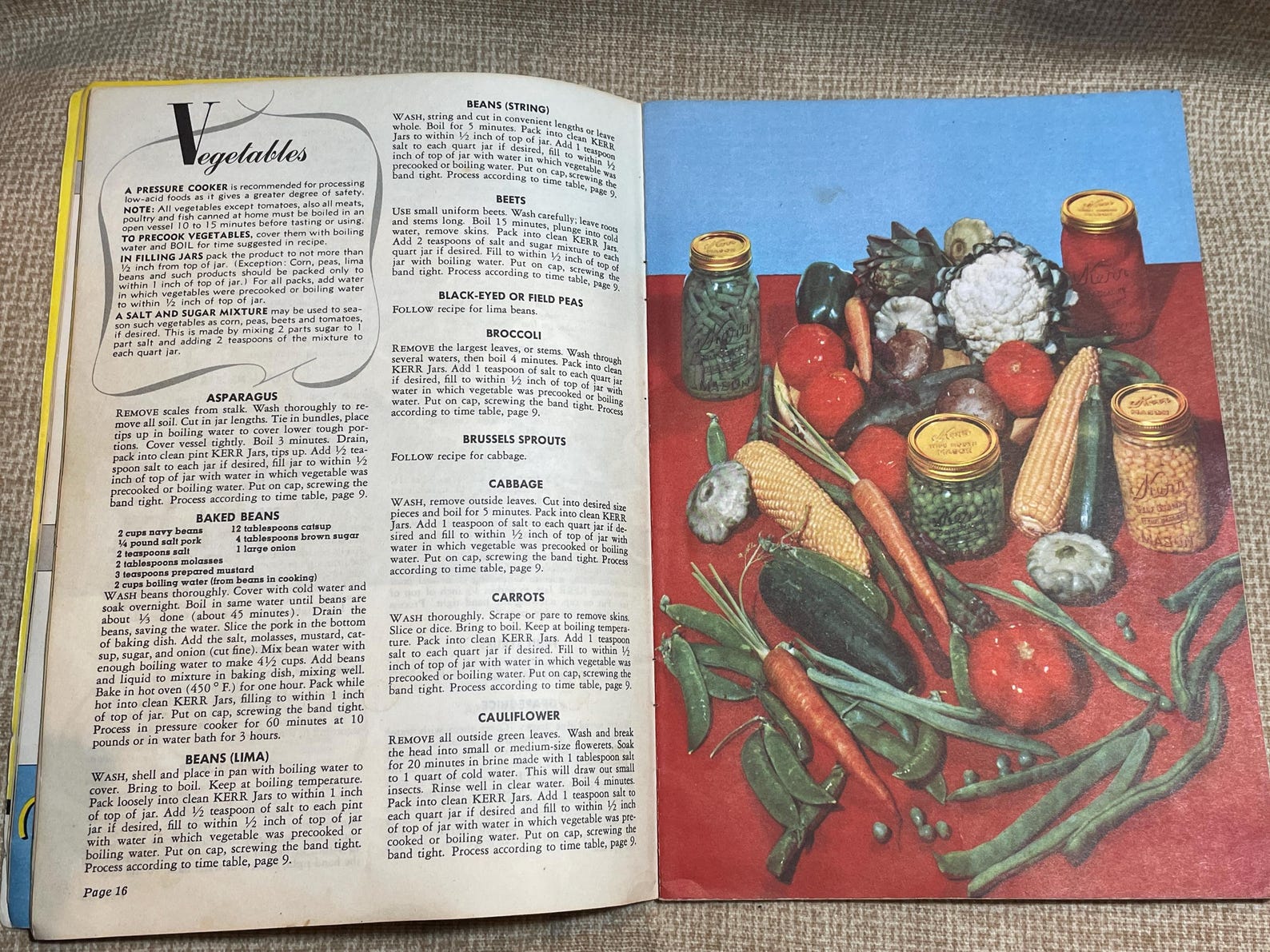 Vintage 1952 Kerr Home Canning Book/kerr Canning Book/50's Canning Book ...