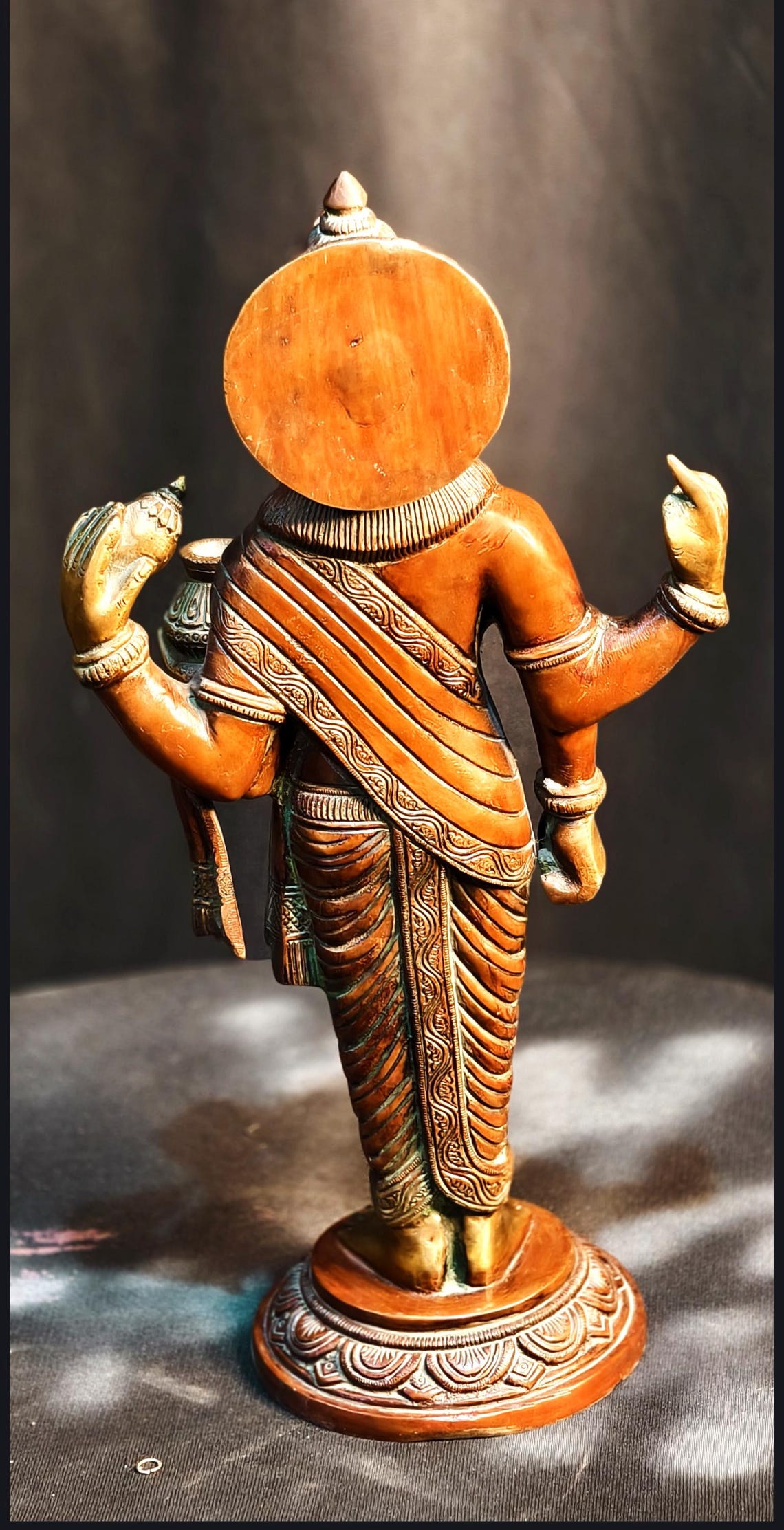 Majestic 15" Brass Dhanvantari Statue - Divine Healer & Ayurvedic Deity ...