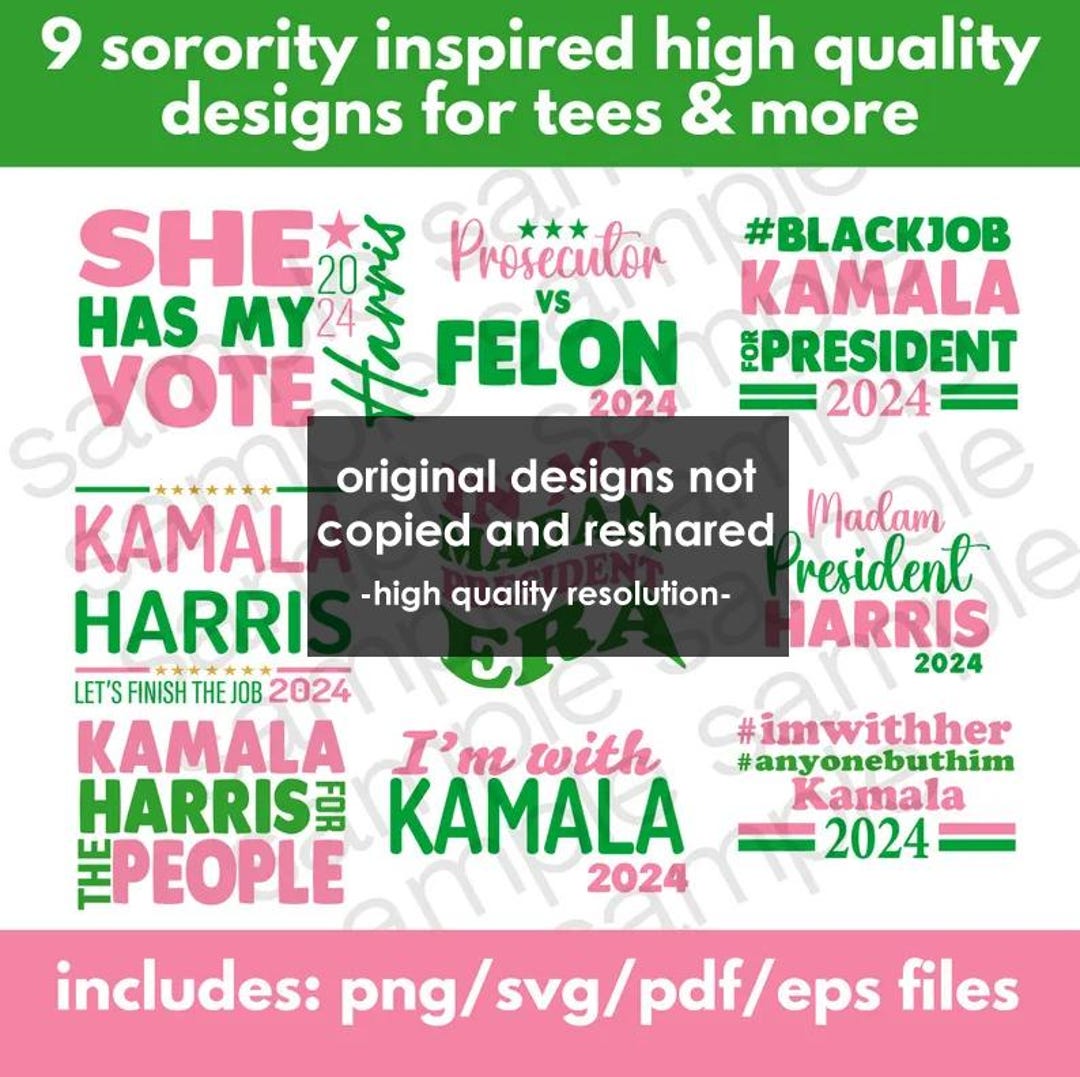 Kamala Harris, designs de camisas de arquivos cortados, inspirados em ...