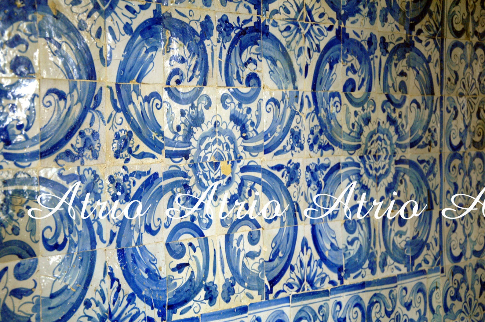 Atrio Tile Ring Portugal Gold Blue Tiles Stainless STEEL - Etsy