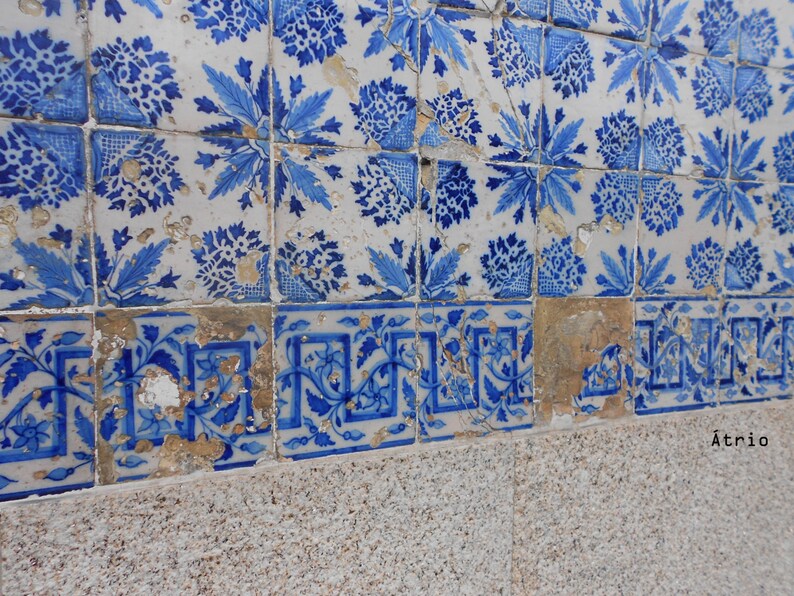 Bracelet Tile Portugal BLUE Atrio Azulejo Blue Bangle Aveiro | Etsy