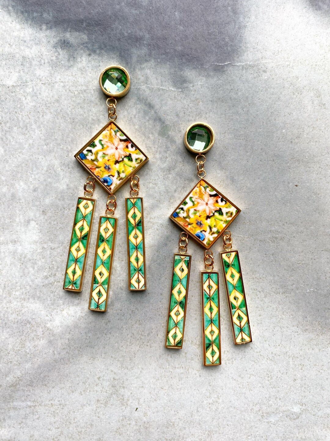 Atrio Earrings Fringe Capri Italy Italian Church of St. Michael ...
