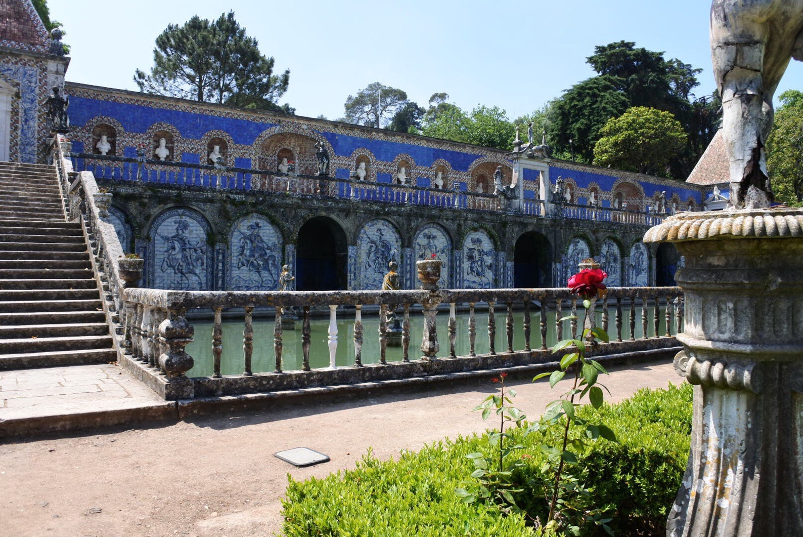 Atrio Ring Tile Portugal Stainless Steel Antique Azulejo the | Etsy