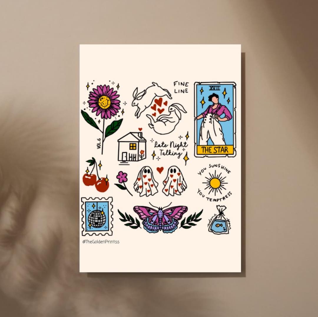 Harry Styles Doodle Poster HS Fine Line Harrys House Harry Styles ...