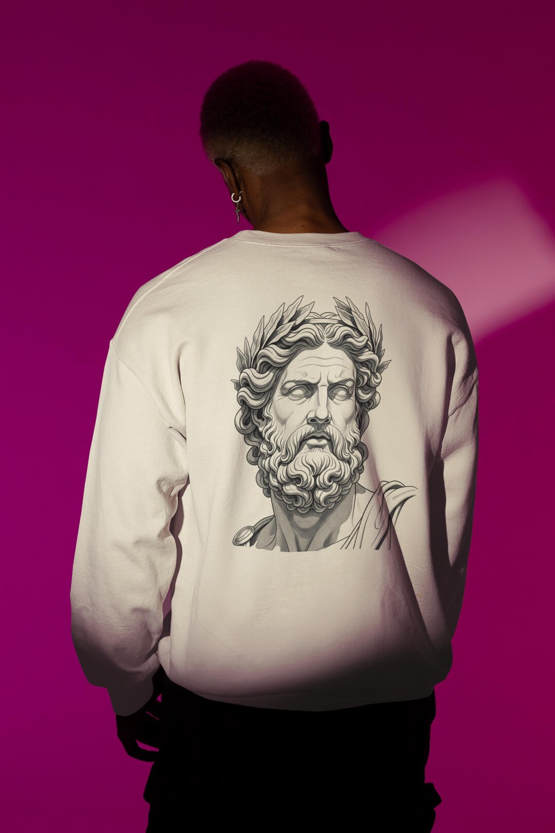 Zeus Line Art Sweatshirt, Greek God Crewneck Jumper, Mythology Graphic ...