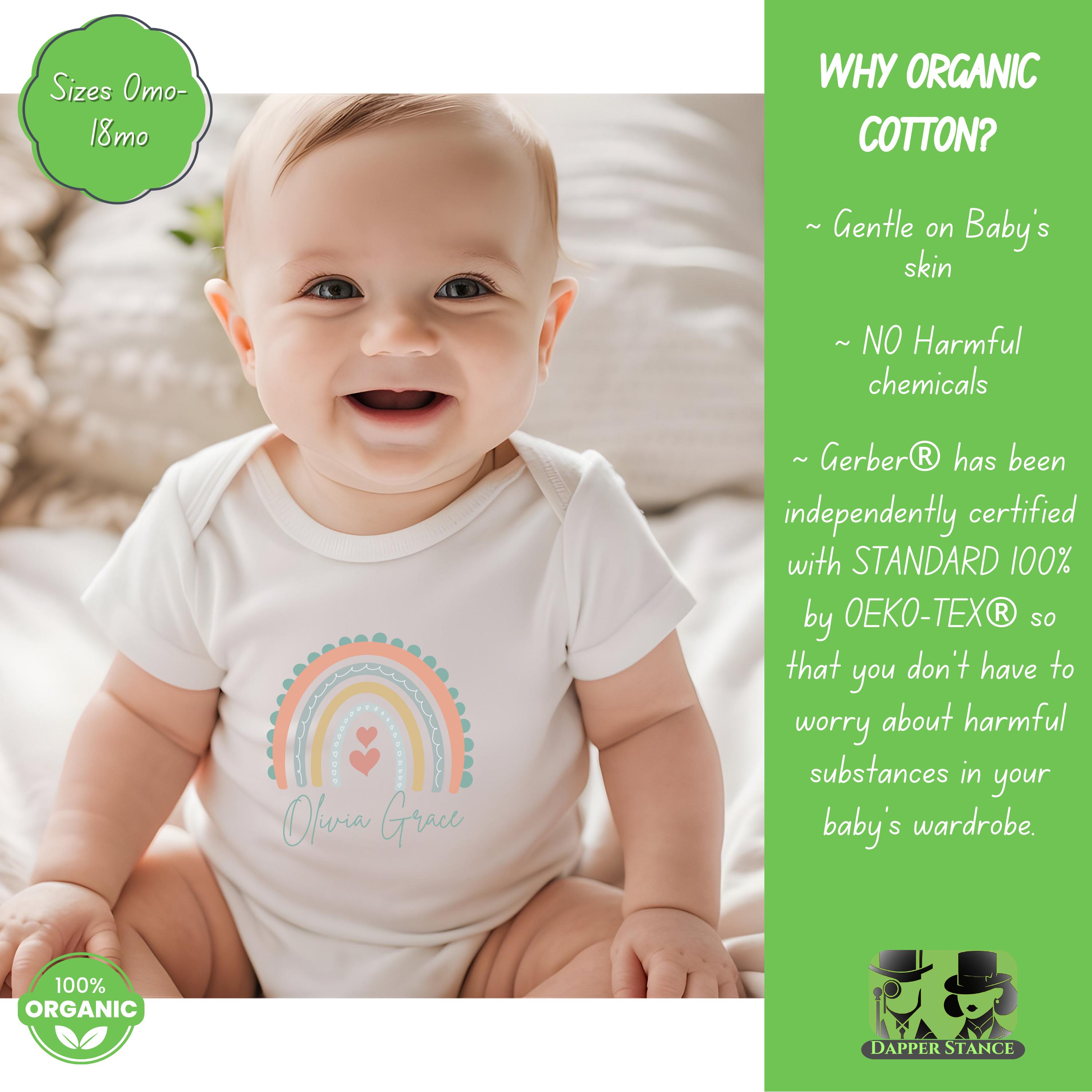 Personalized Boho Rainbow Onesie® for Baby Girl, Custom Name Onesie ...