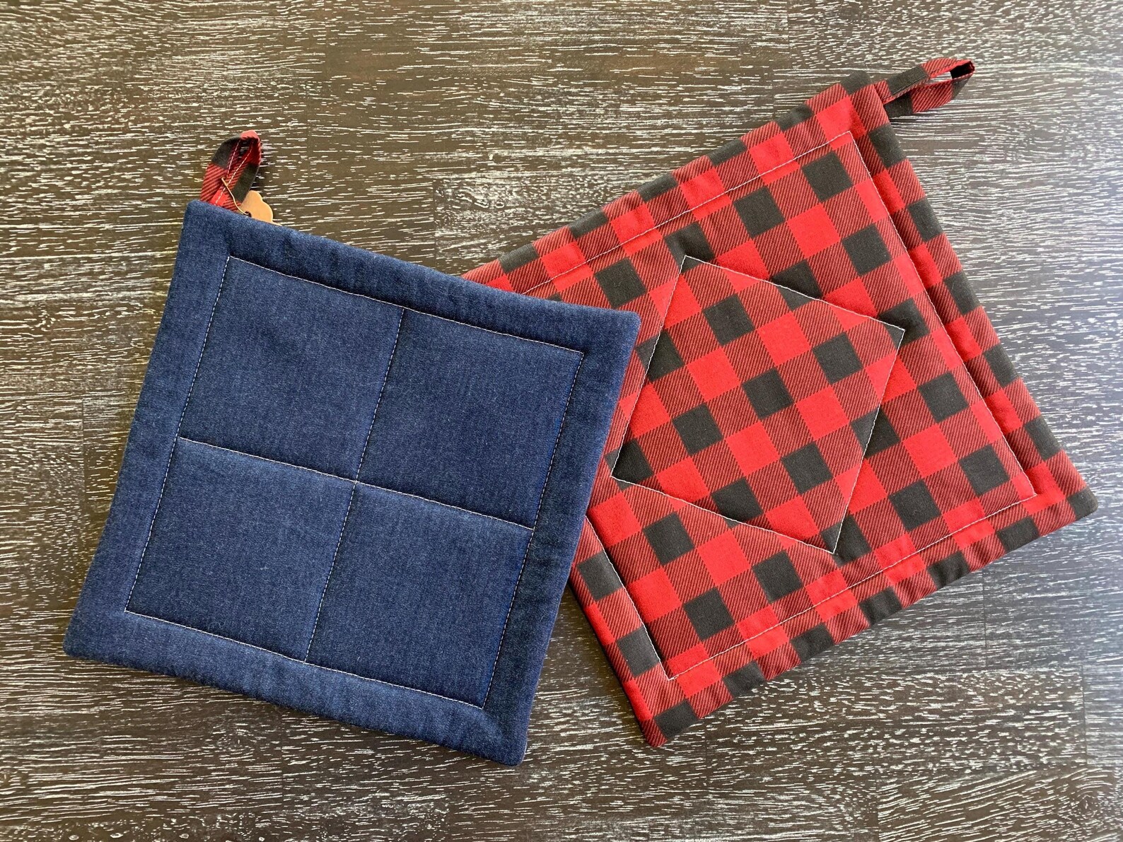 Snowman Holiday Trivets - 100% Cotton Quilted - Holiday Kitchen Decor ...