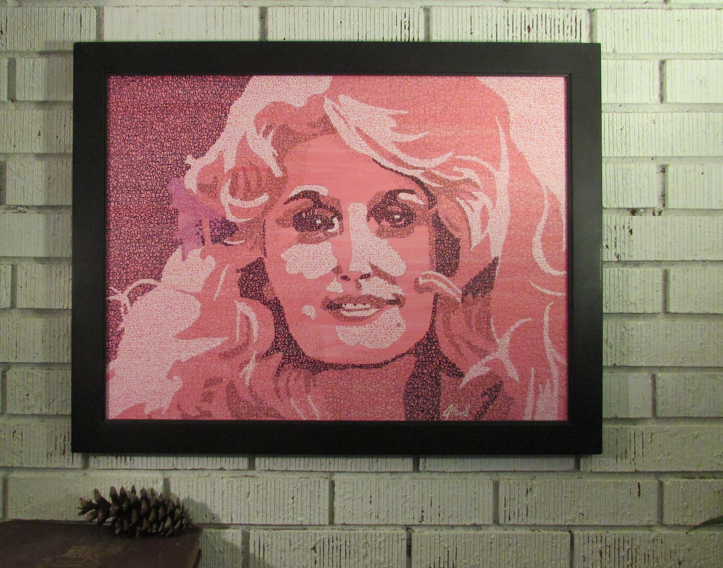 Dolly Parton Word Art Original Drawing - Etsy