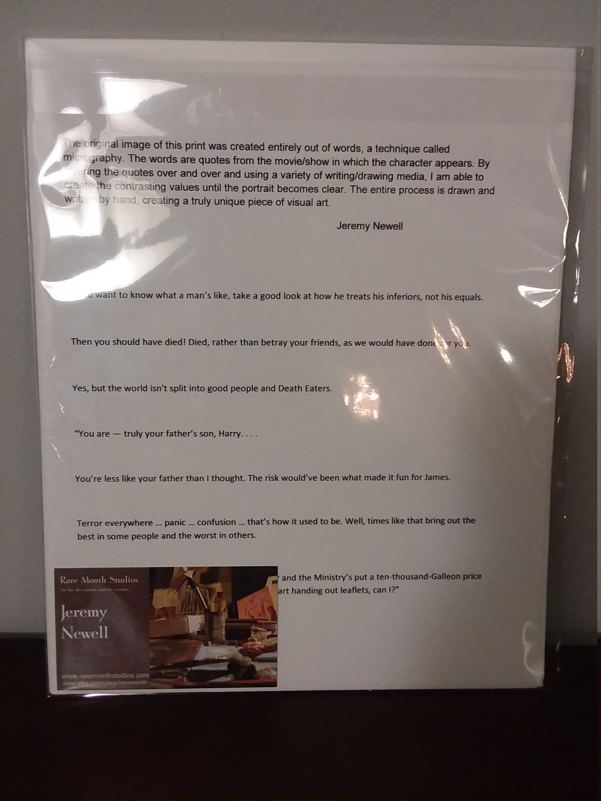 Sirius Black Word Art Print-look Close Made Out of Words - Etsy