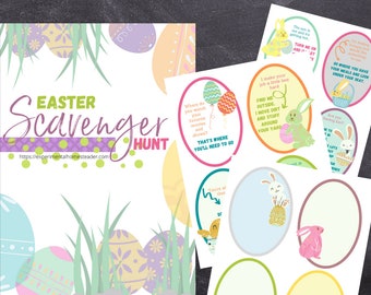 Easter Scavenger Hunt Printable, Spring Scavenger Hunt Printable ...