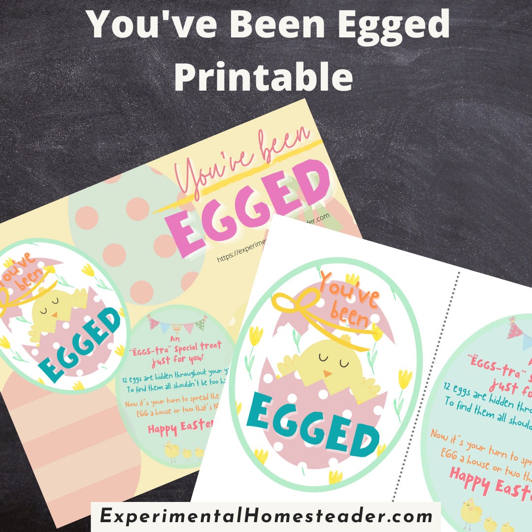 You've Been Egged Printable - Etsy