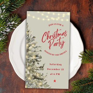 Modern Christmas Party Invitation Etsy