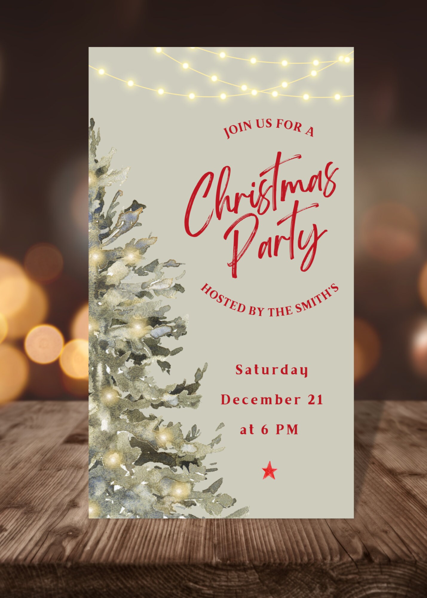 Modern Christmas Party Invitation - Etsy