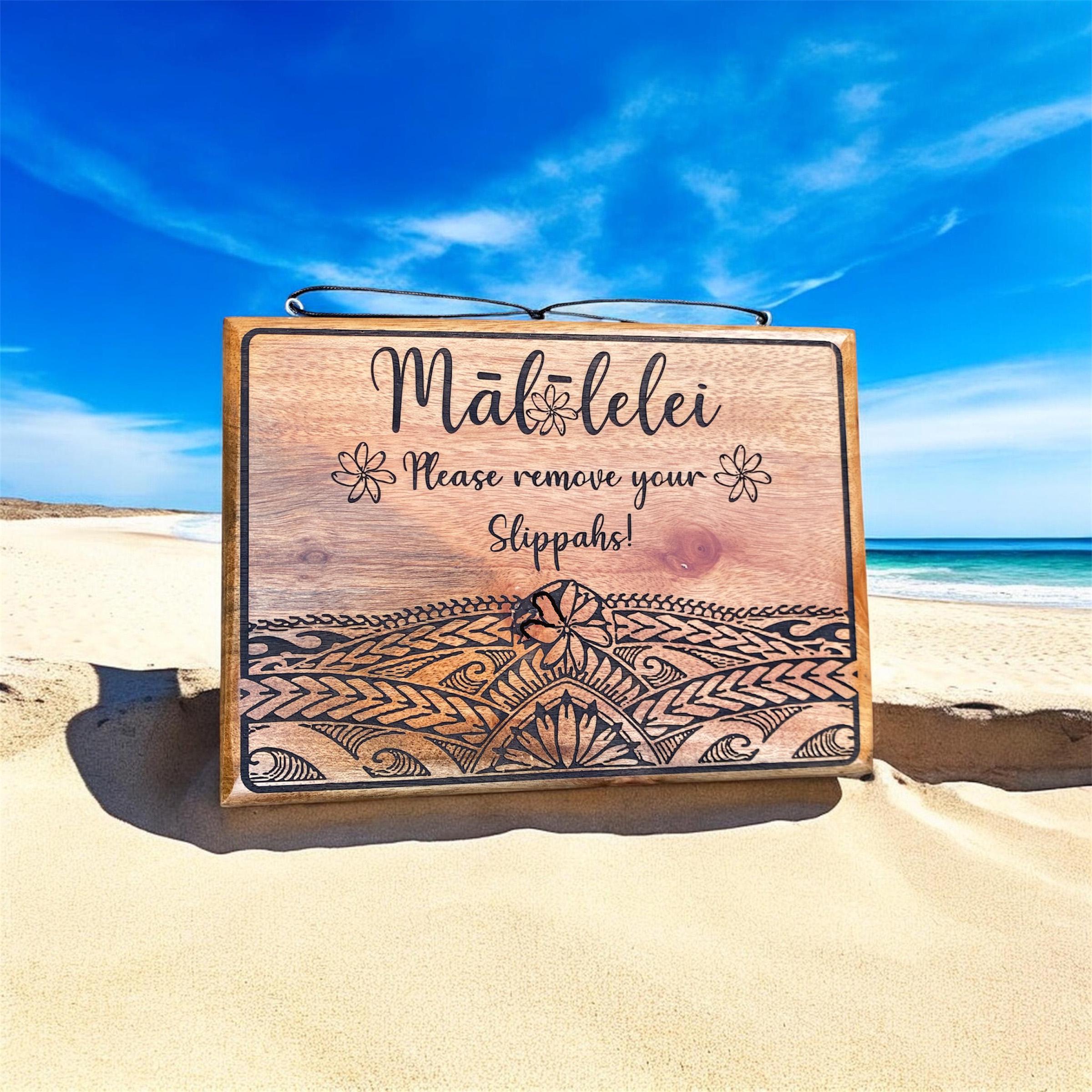 Aloha Talofa Malolelei Remove Your Shoes Sign - Etsy