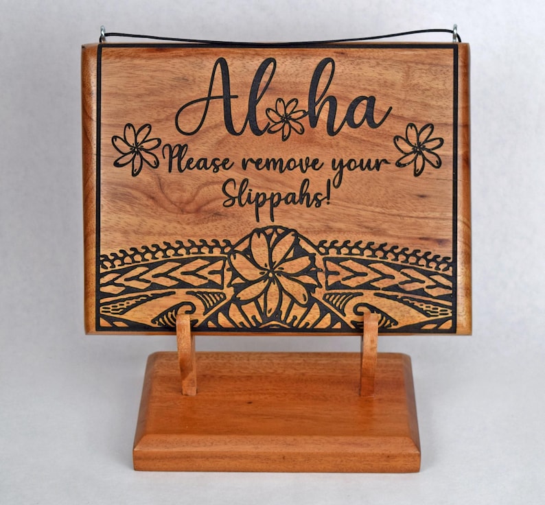 Remove Your Shoes Sign Polynesian Tribal Art - Etsy