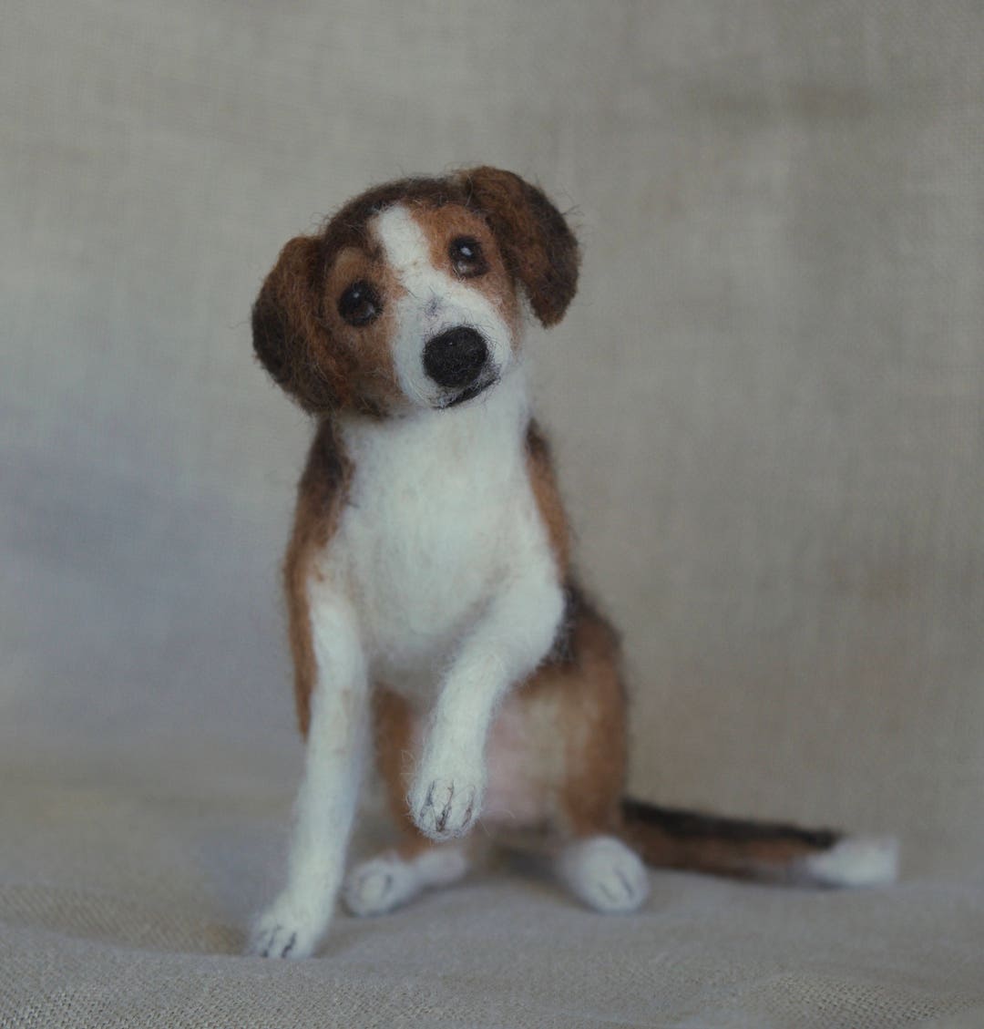Needle Felted Beagle Pet Portrait, Wool Dog Sculpture, Memorial - Etsy