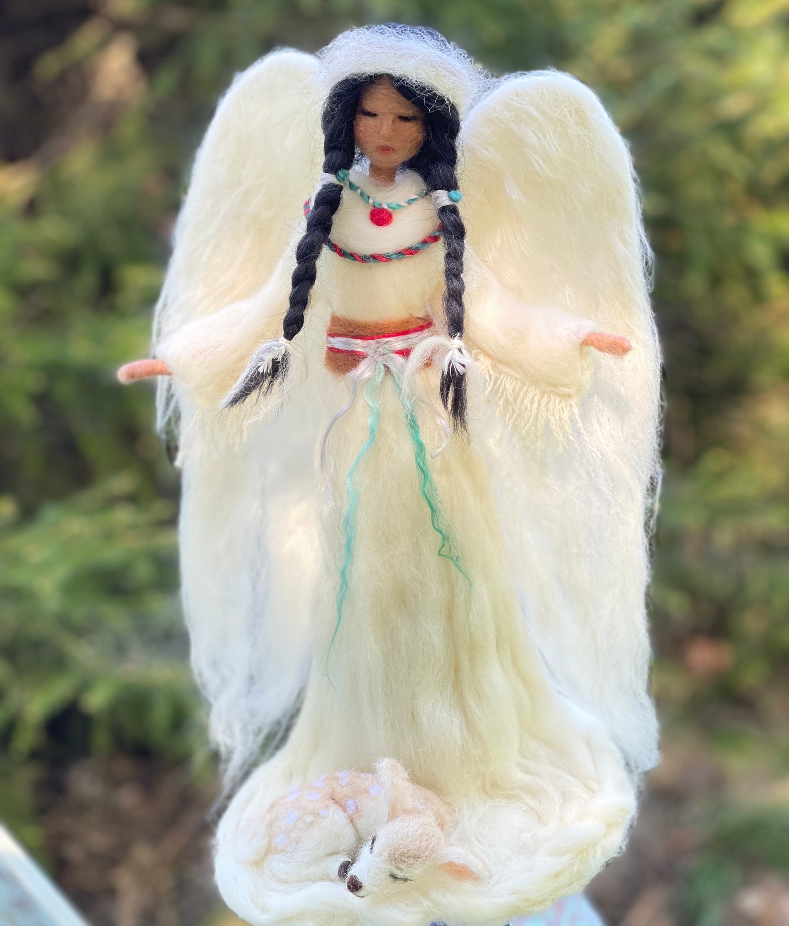 Angel Tree Topper Native American Needle Felt NOTE WAIT TIME - Etsy